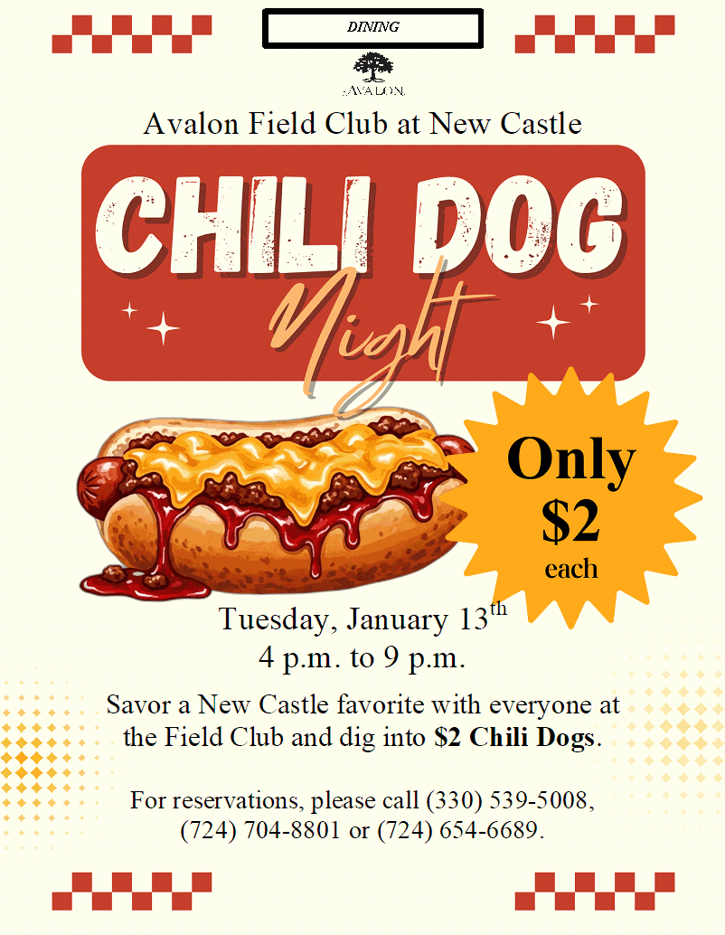 Chili Dog Night at Avalon Field Club at New Castle - Avalon Golf ...